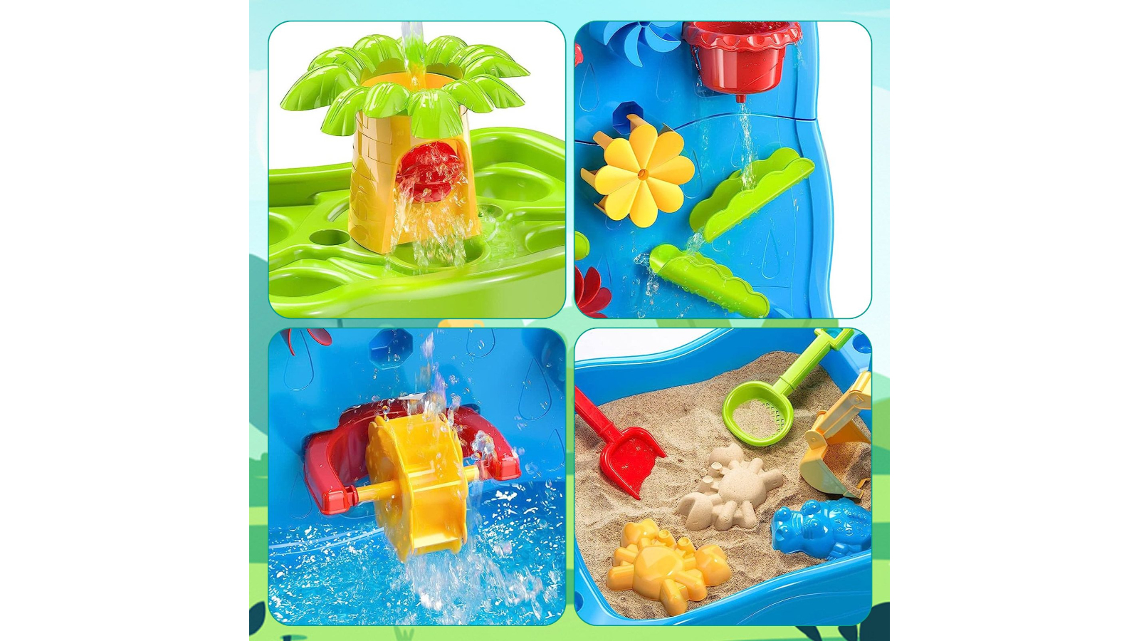Play Ground Activity Centre Waterfall Wall Water Table Sand Pit Playset ...