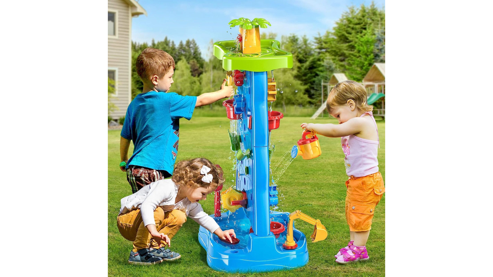 Play Ground Activity Centre Waterfall Wall Water Table Sand Pit Playset ...