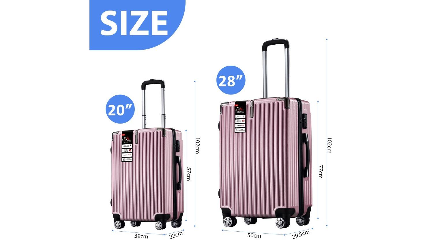 Buon Viaggio 2 Piece Carry-on Spinner Lightweight Hard Shell TSA Lock ...