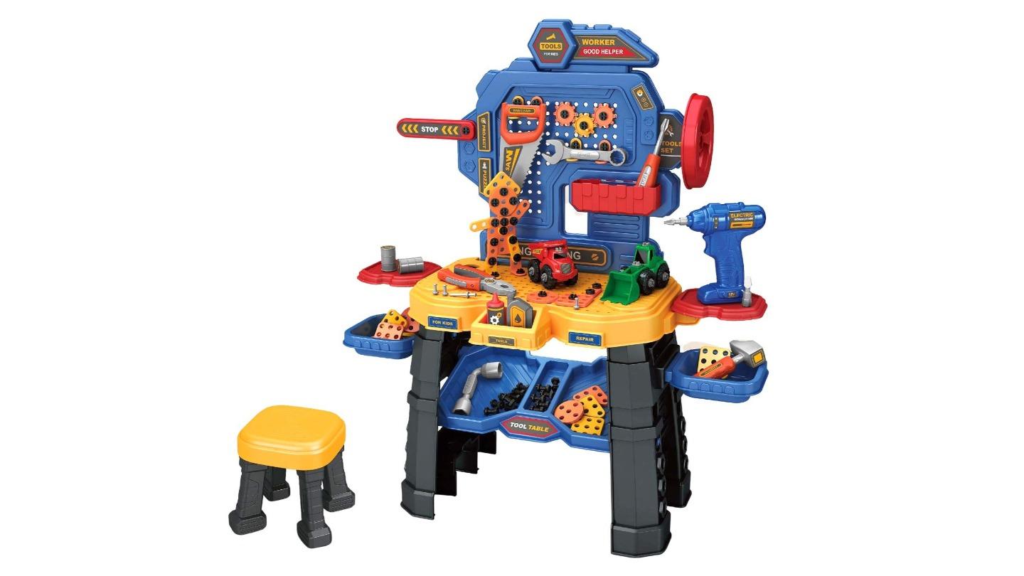 181 Piece Kids Workbench Tool Construction Toy Set | Harvey Norman