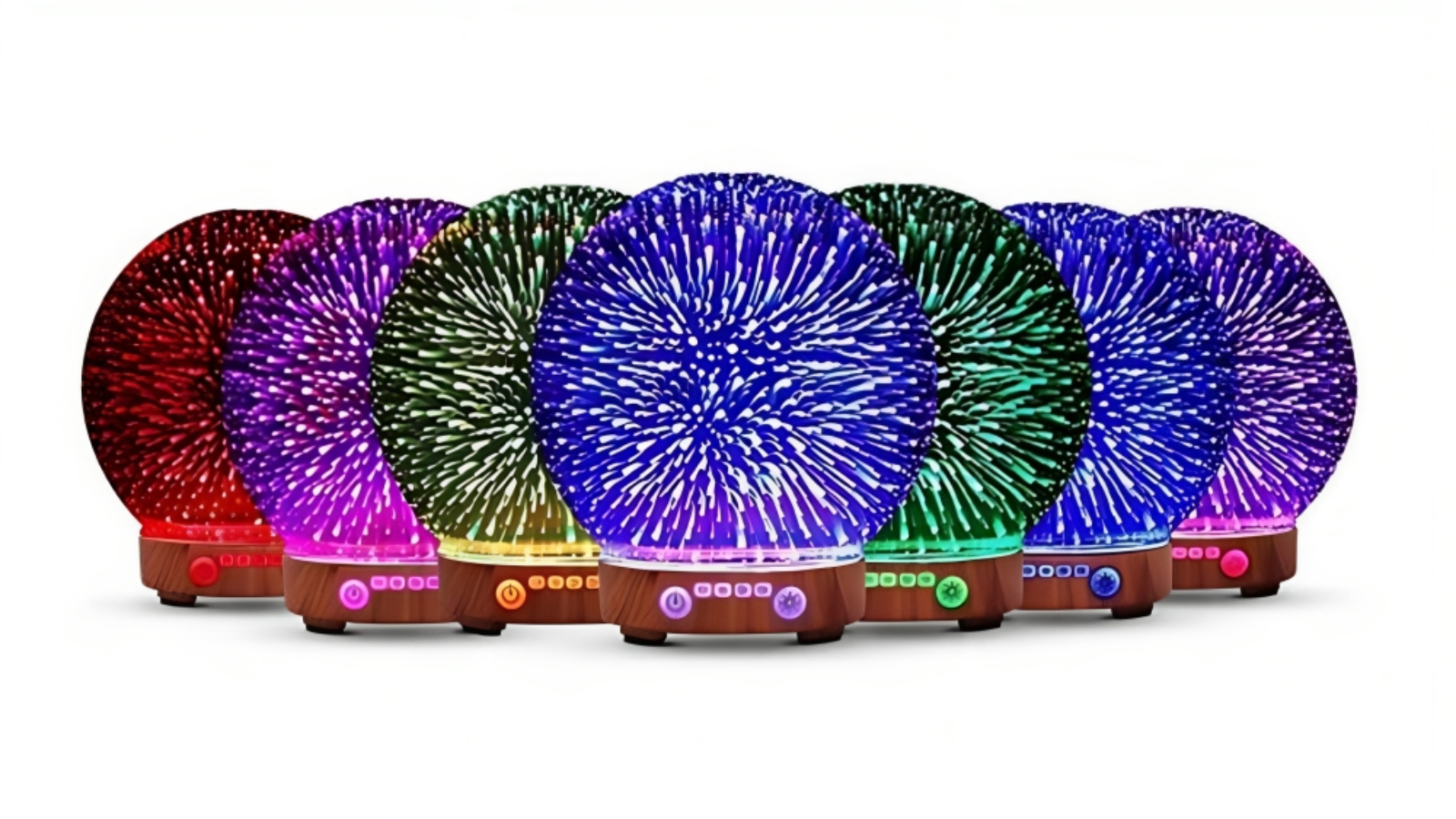 GX Diffusers Mirror Ball 3D Colour Fireworks Air Mist Aroma Diffuser ...