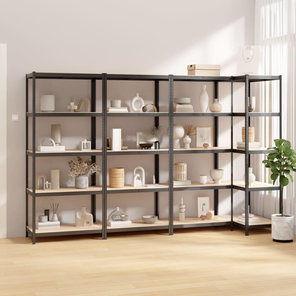 5-LAYER SHELVES 4 PCS ANTHRACITE | Harvey Norman