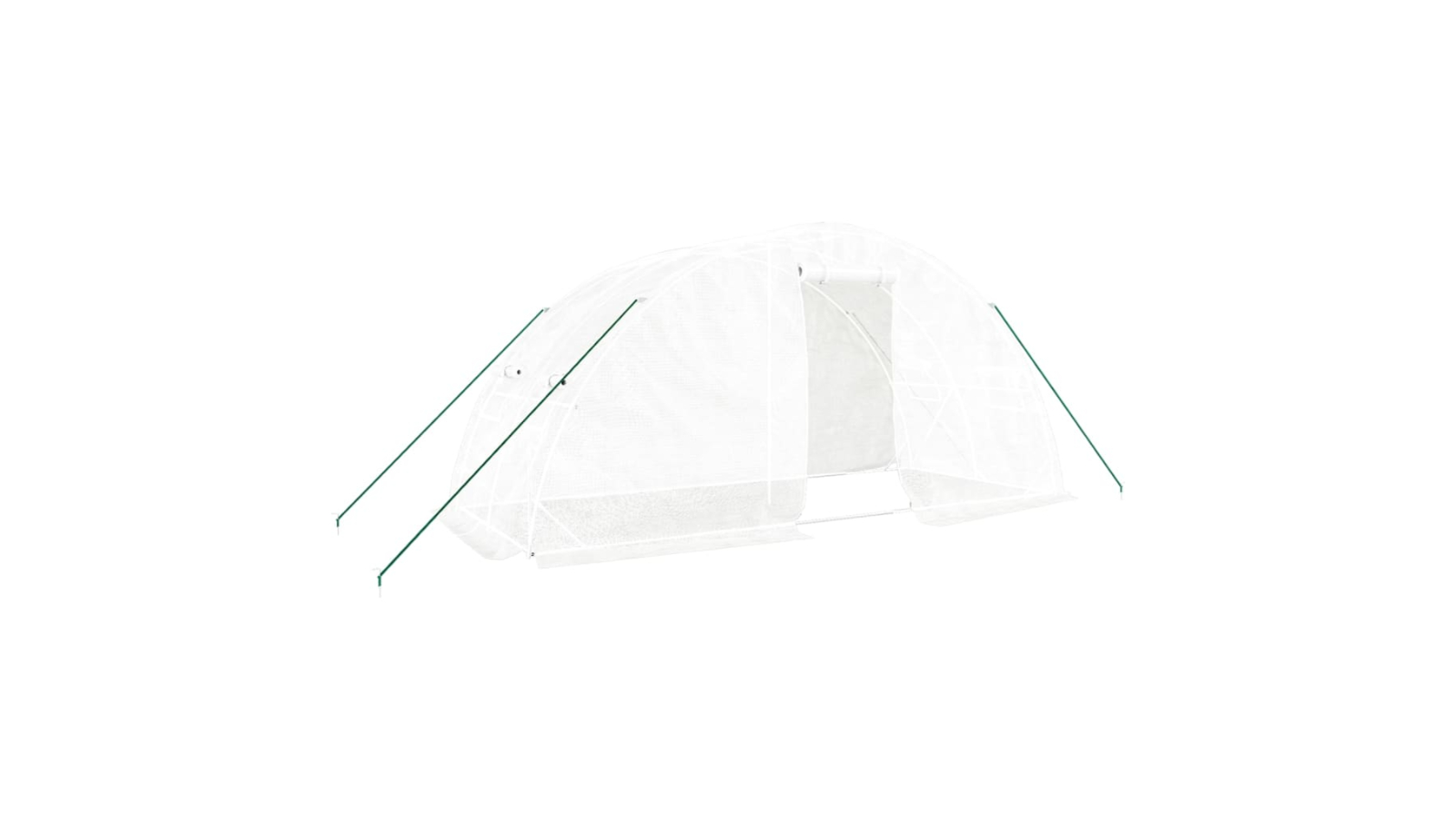 vidaXL Greenhouse with White Steel Frame - 24 x 2 x 2m | Harvey Norman