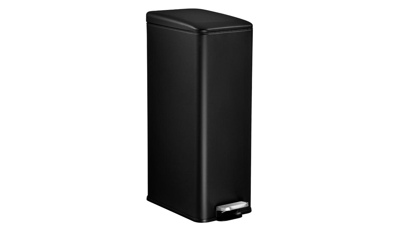 LUXSUITE 20 Litre Pedal Rubbish Bin Rectangular Container - Black ...