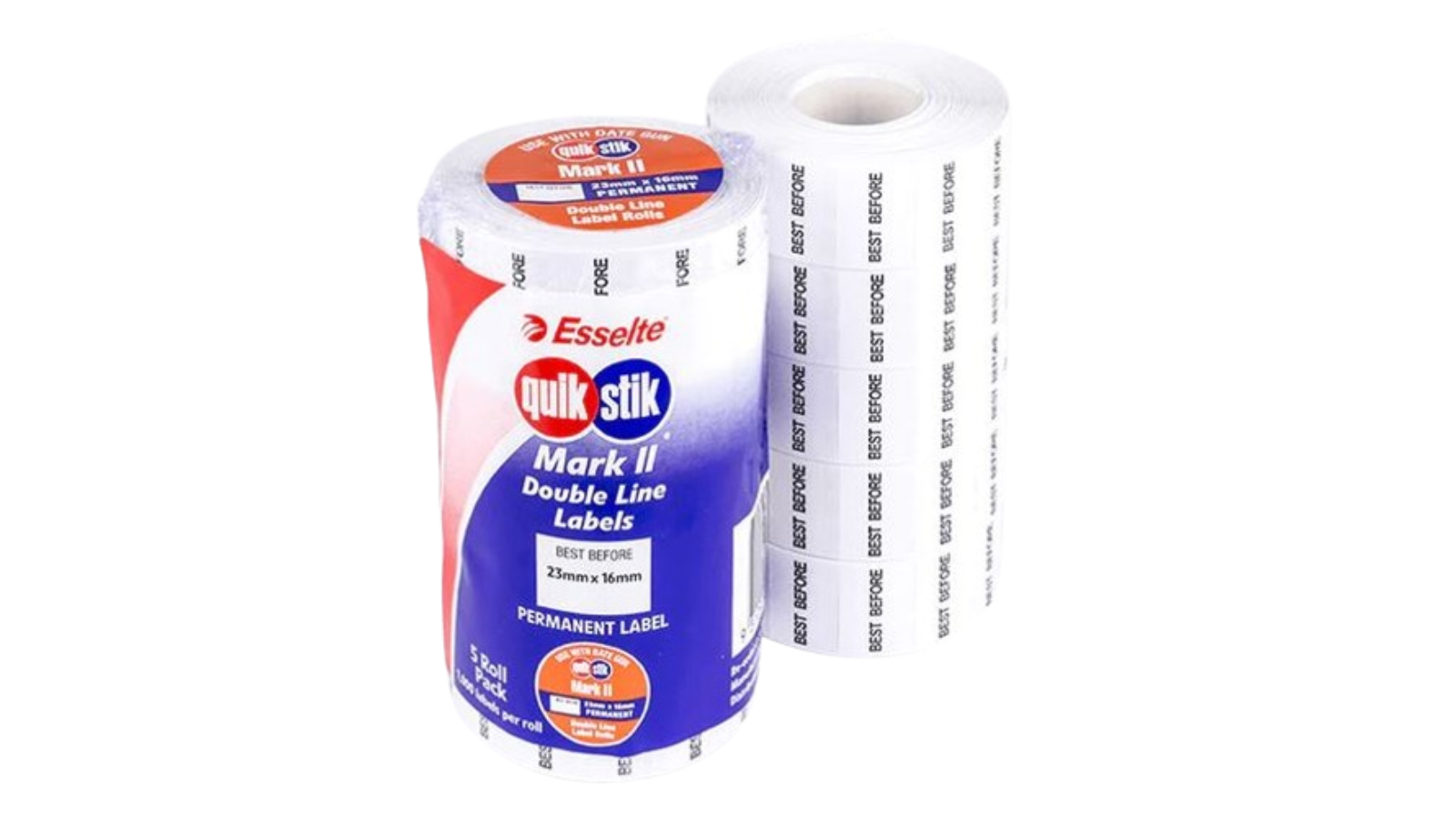 Quickstik Pack of 5 Permanent Mark II Gun Label - White | Harvey Norman
