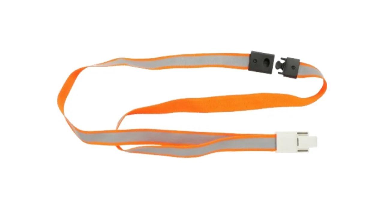 Rexel Pack of 5 Flat Style Alligator Clip Lanyard - Orange | Harvey Norman