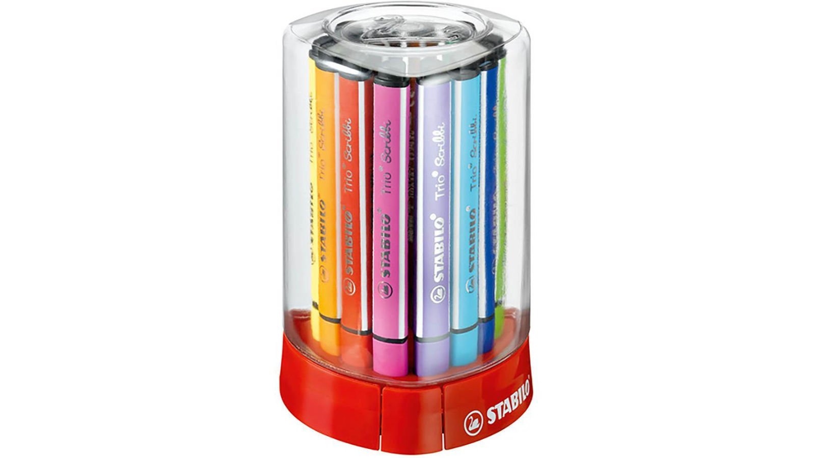 Stabilo Box of 12 Trio Scribbi Fibre Tip Pen | Harvey Norman