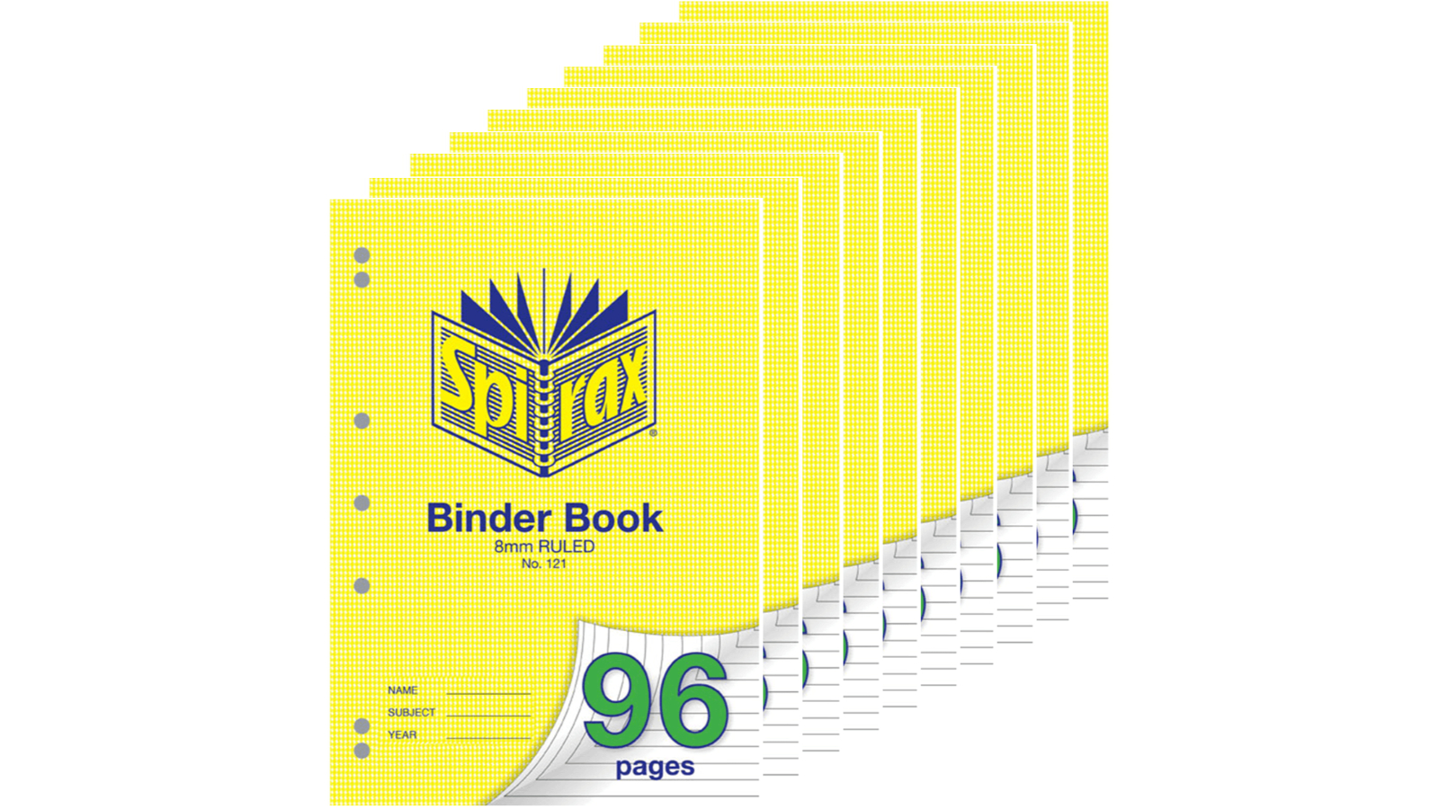 Spirax 121 0.8cm Ruled Pre-Punched Hole A4 Binder Exercise Book - 96 ...