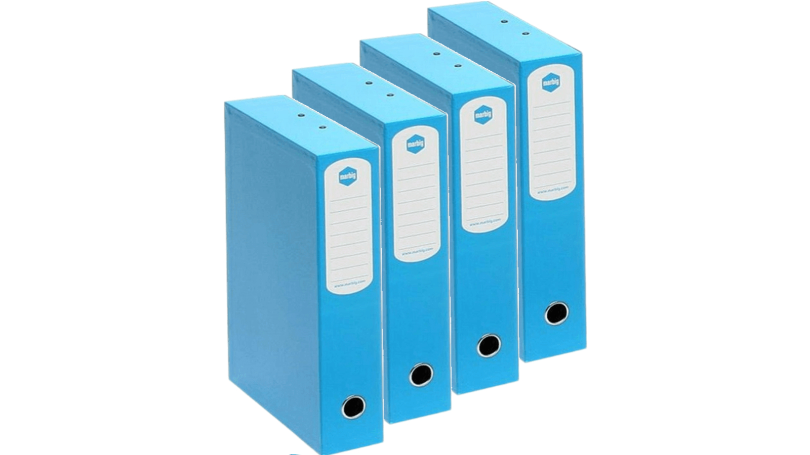Marbig Pack of 4 Heavy Duty 7.5cm Foolscap Box File - Blue | Harvey Norman