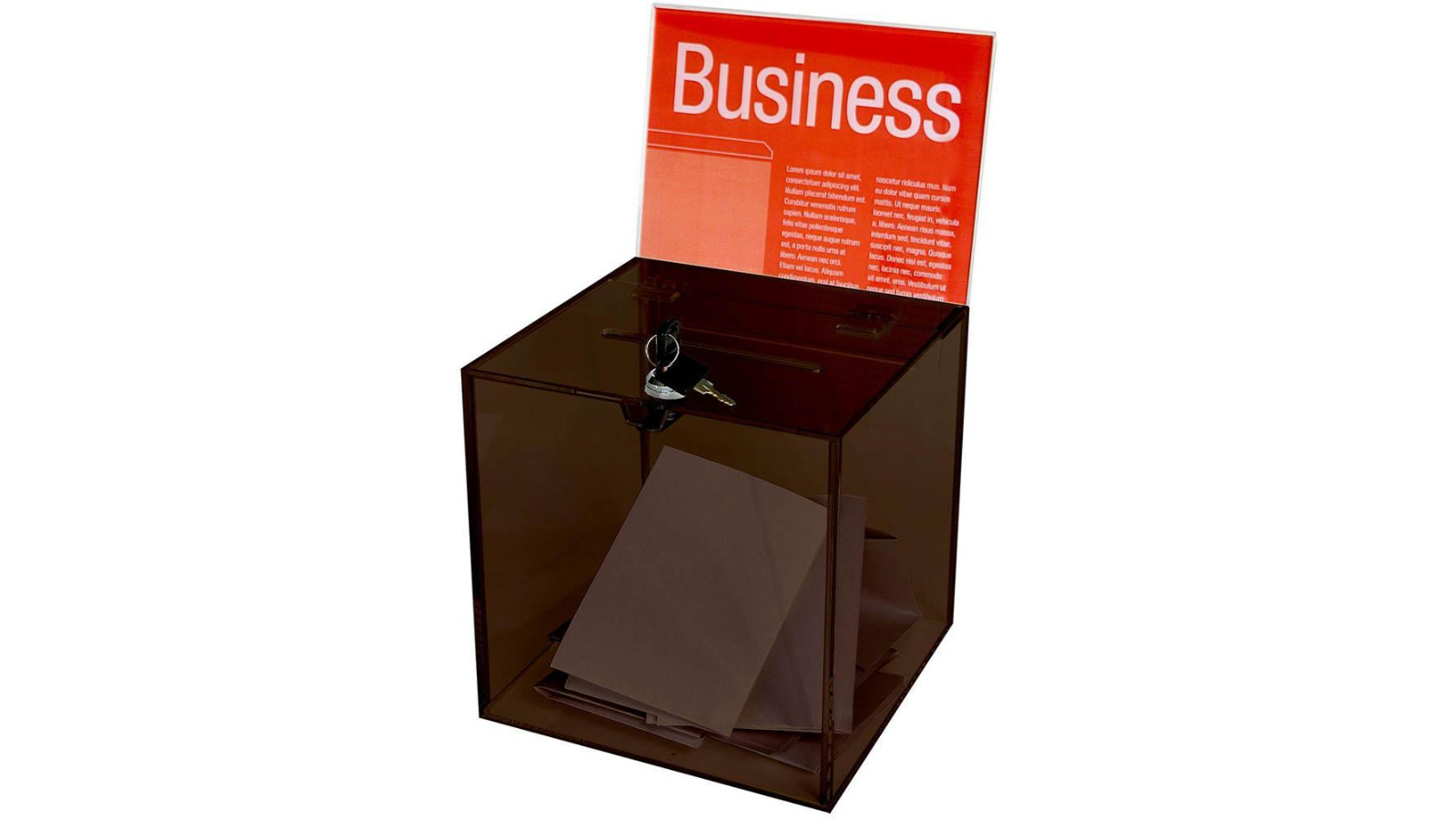 Esselte Small Lockable Ballot Box - Smoke | Harvey Norman