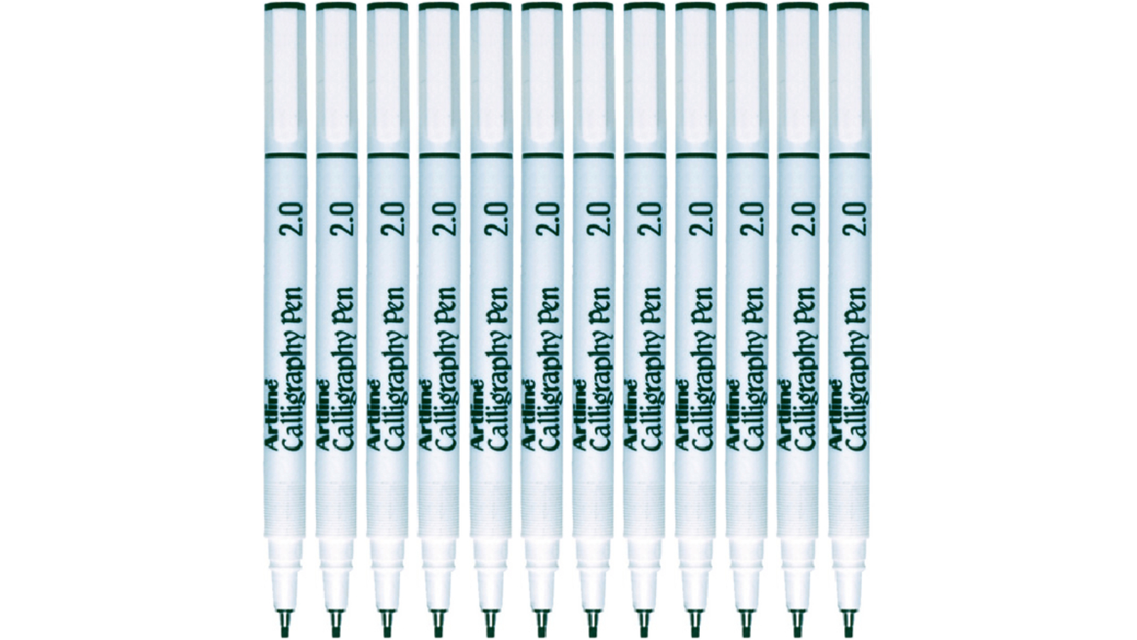 Artline 241 Box of 12 Black Calligraphy Pen Pigment Ink Wedge Tip - 0 ...