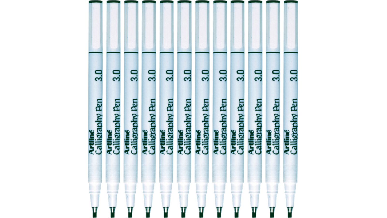 Artline 241 Box of 12 Black Calligraphy Pen Pigment Ink Wedge Tip - 0 ...