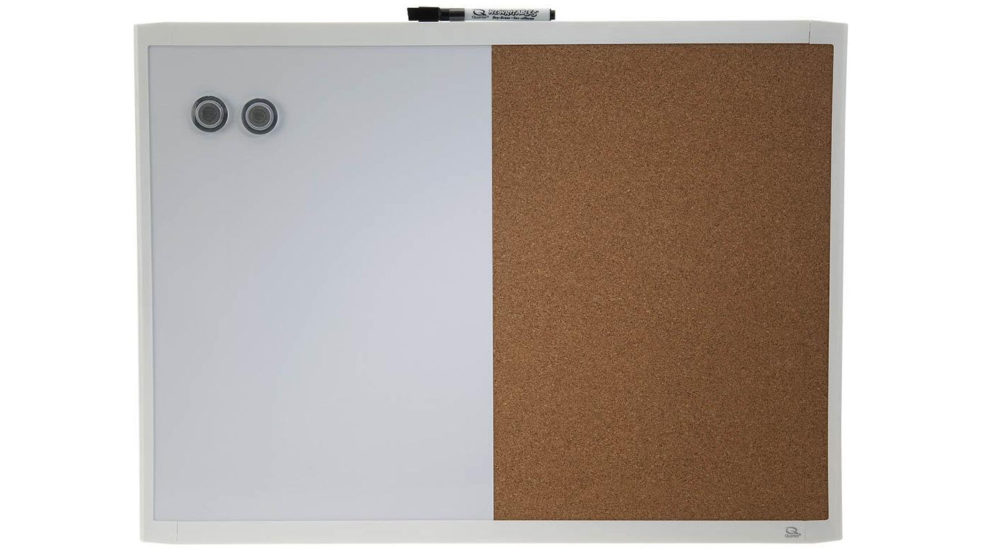 Quartet 43 x 58cm Basics Combination Board with White Frame | Harvey Norman