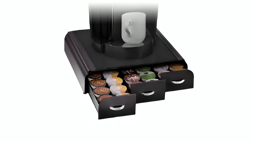 Mind Reader 36 Capacity Black Anchor Coffee Pod 3-Drawer Organiser ...