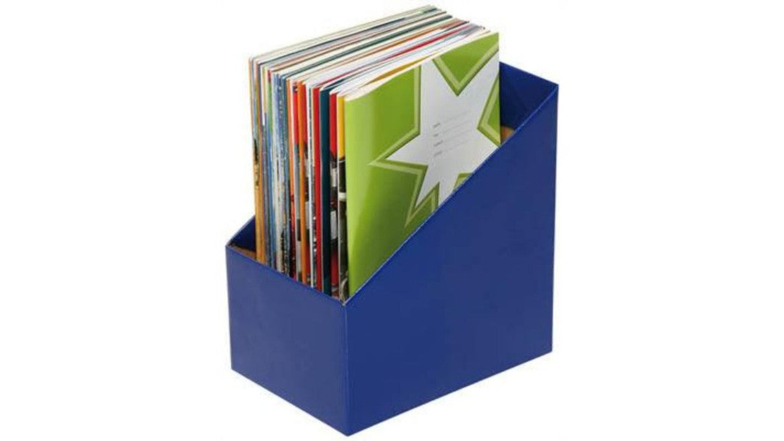 Marbig Pack of 5 Large Book Box - Blue | Harvey Norman