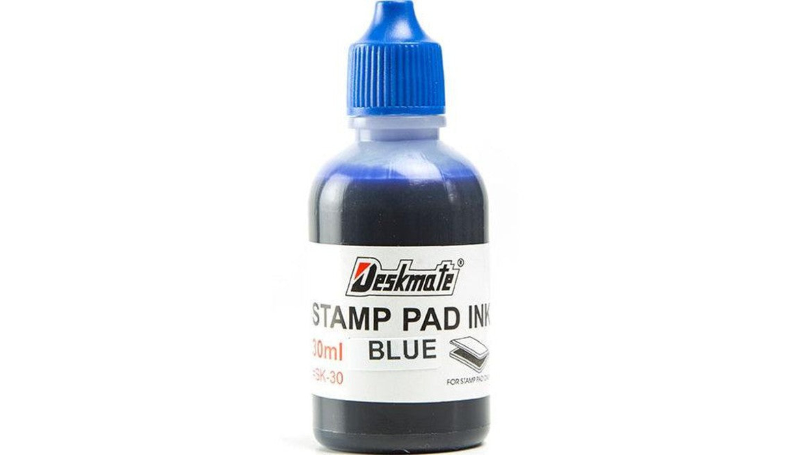 Deskmate 30ml Stamp Pad Ink Refill Bottle - Blue | Harvey Norman