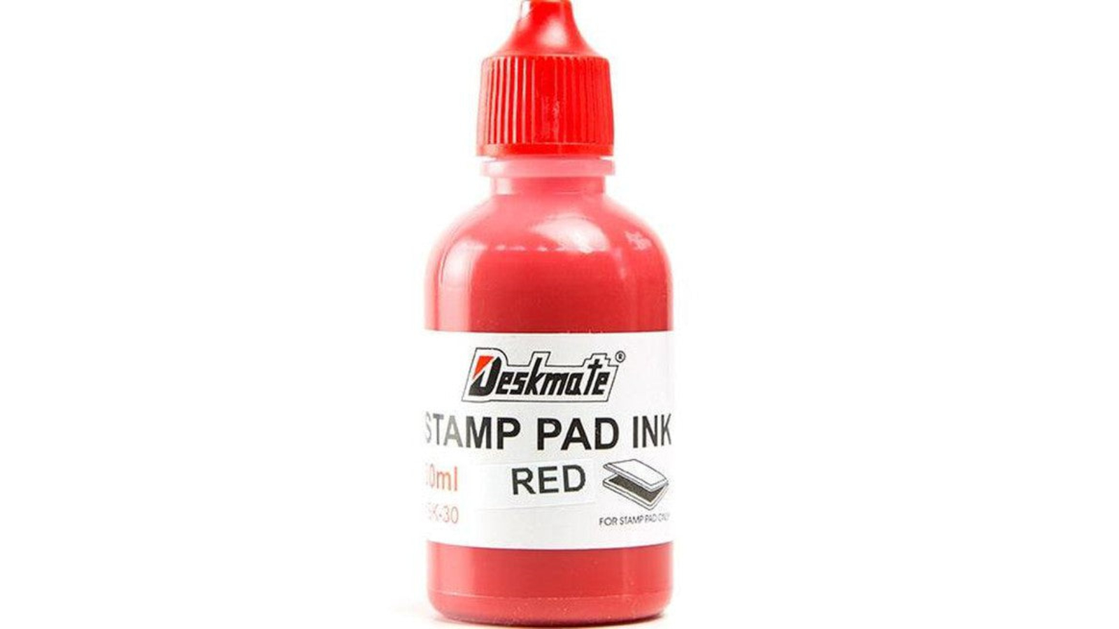 Deskmate 30ml Stamp Pad Ink Refill Bottle - Red | Harvey Norman