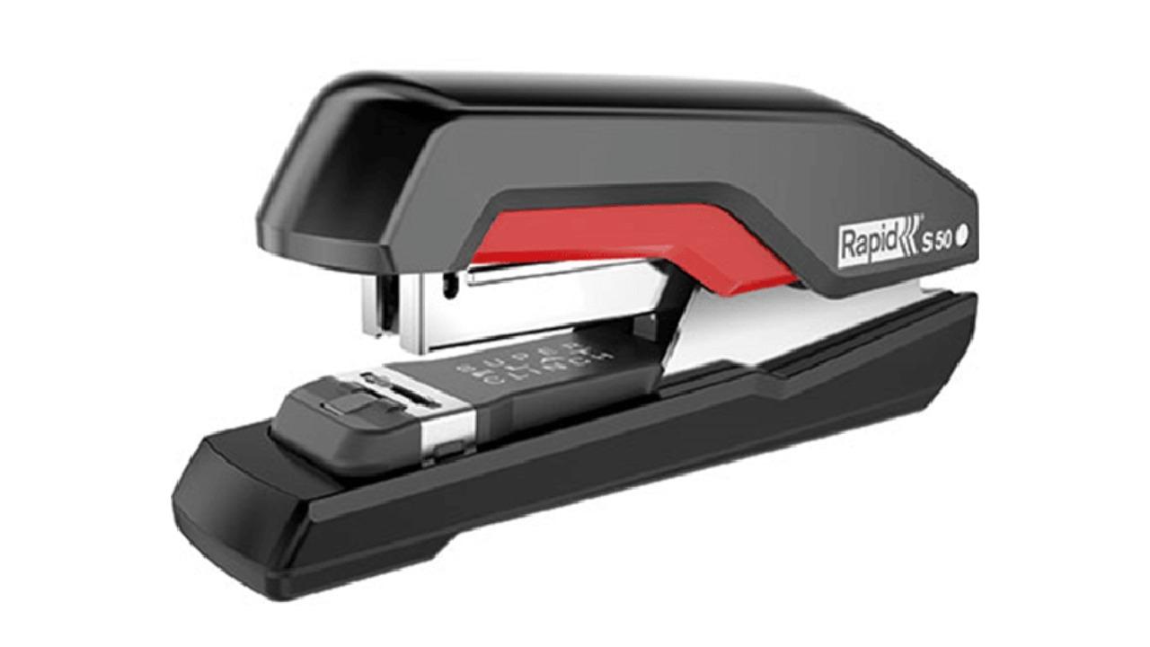 Rapid S50 Supreme High Capacity Premium Stapler - Black/Red | Harvey Norman