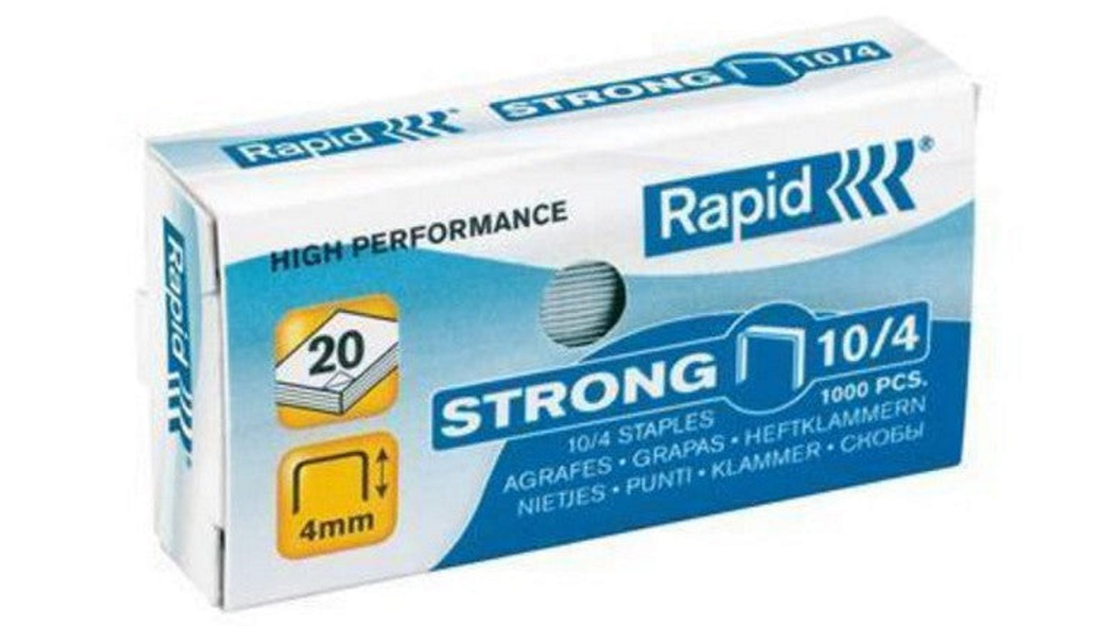 Rapid 1000 Pack of 20 Strong Staples 10/4 Box | Harvey Norman