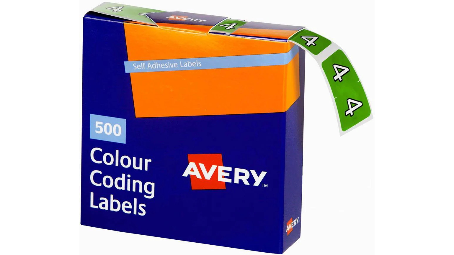 Avery 43244 Pack of 500 2.5 x 3.8cm Year Code 4 Side Tab Label - Light ...