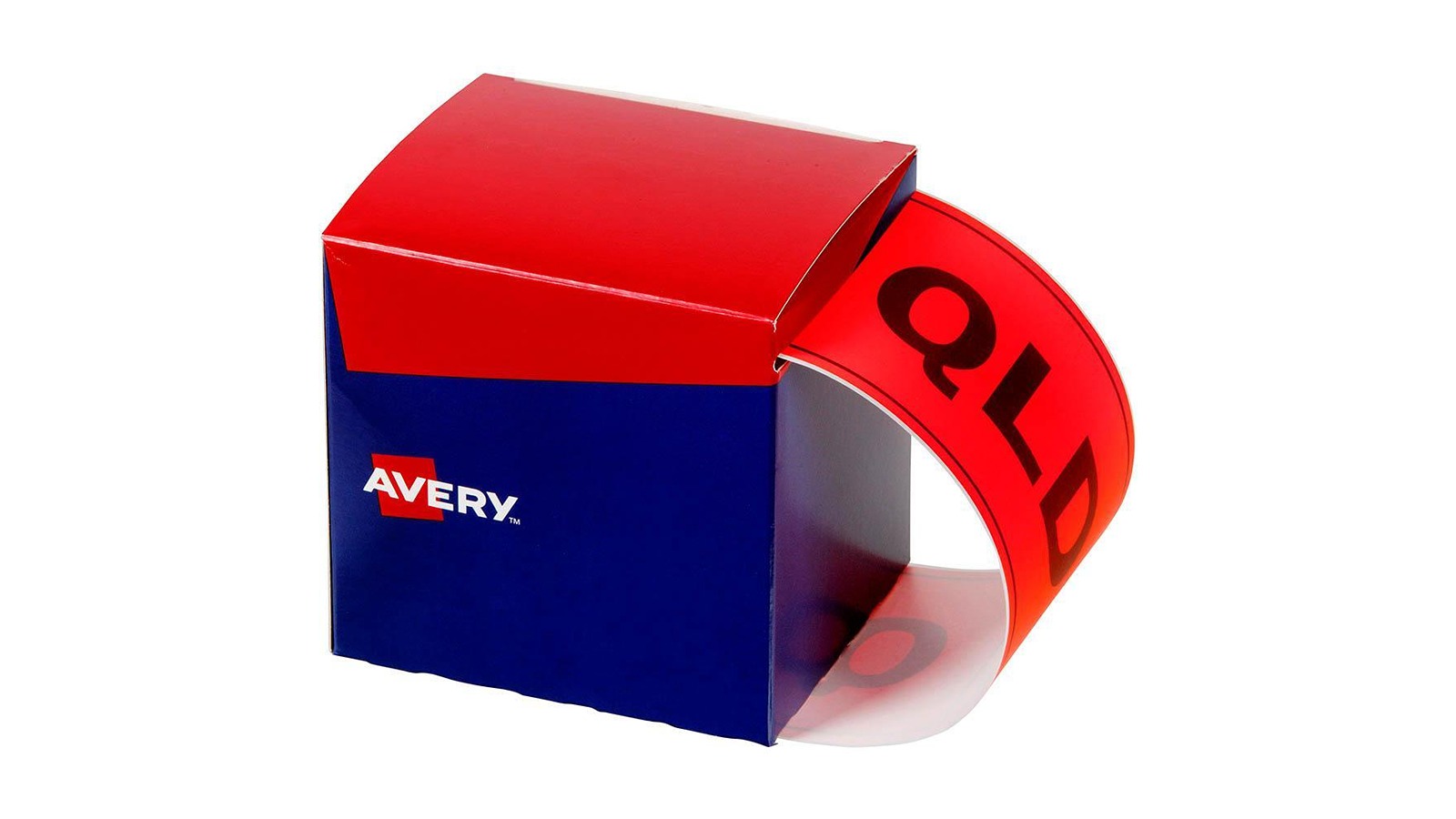Avery Pack of 500 Fluoro Red QLD State Identification Label | Harvey Norman