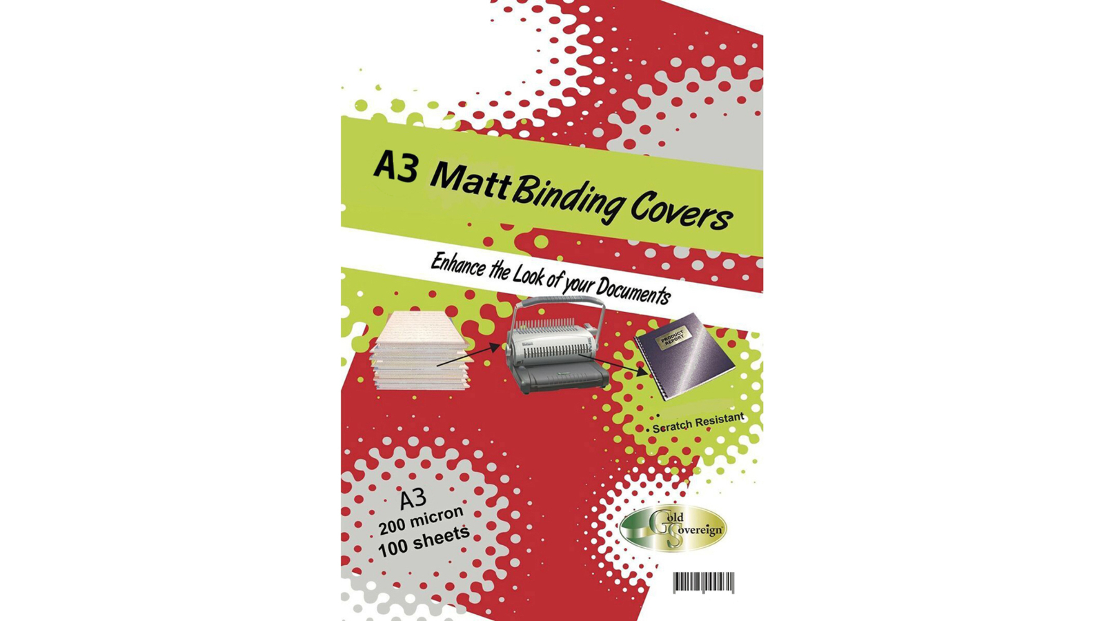 Gold Sovereign Pack of 100 200 Micron A3 Binding Cover - Matt Frosted ...