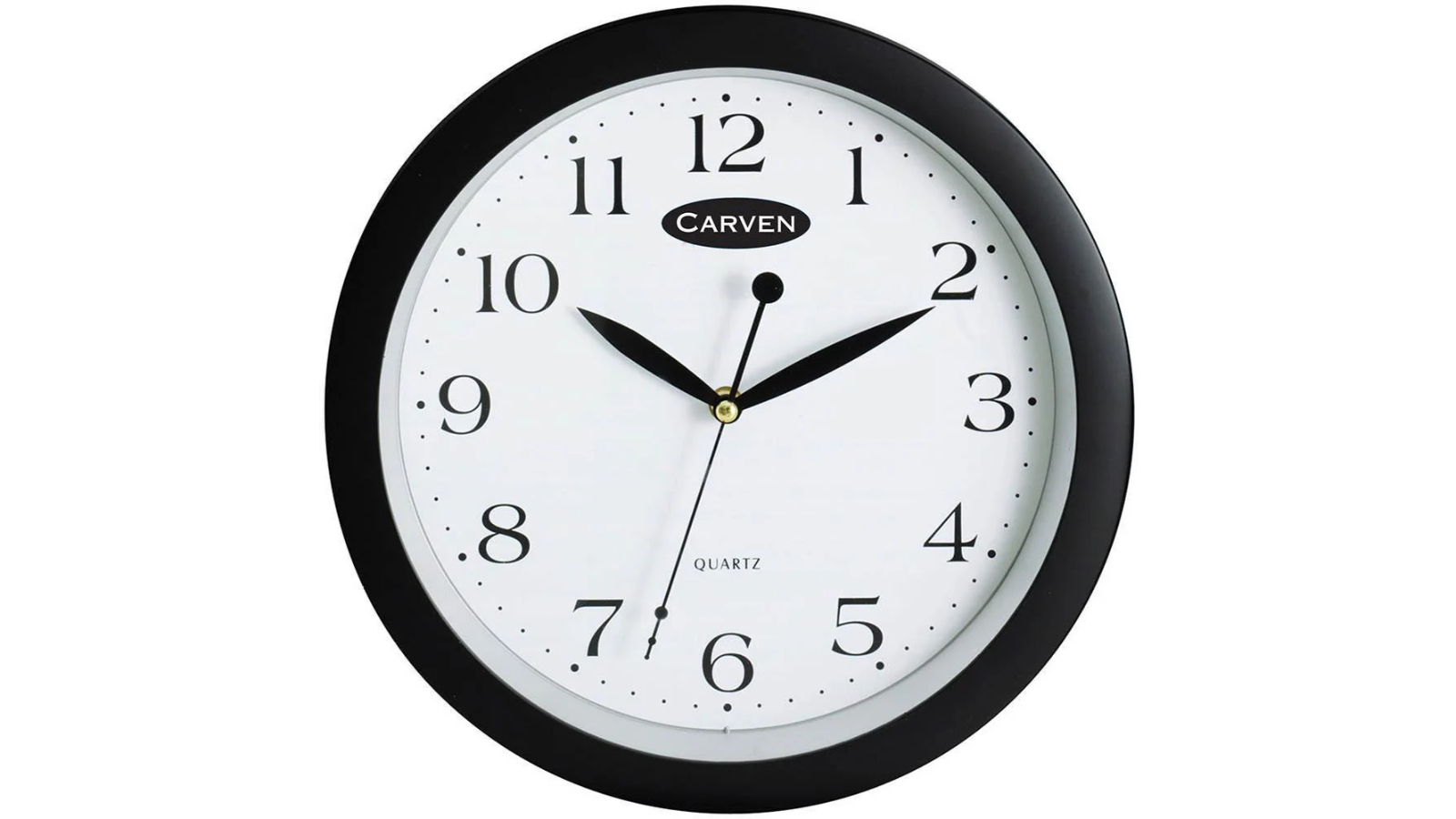 Carven 25cm Round Wall Clock - Black | Harvey Norman