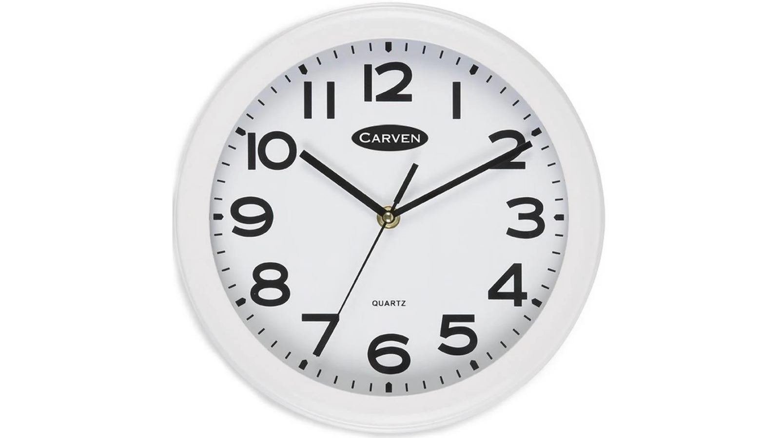 Carven 250mm Wall Clock - White | Harvey Norman