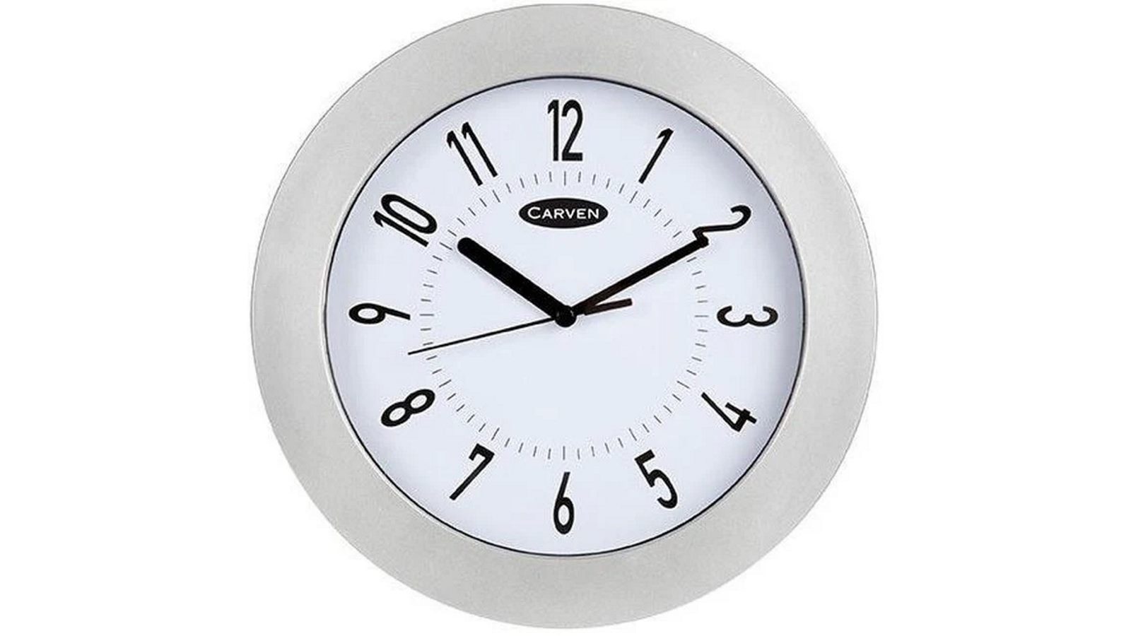 Carven 250mm Wall Clock - Silver | Harvey Norman