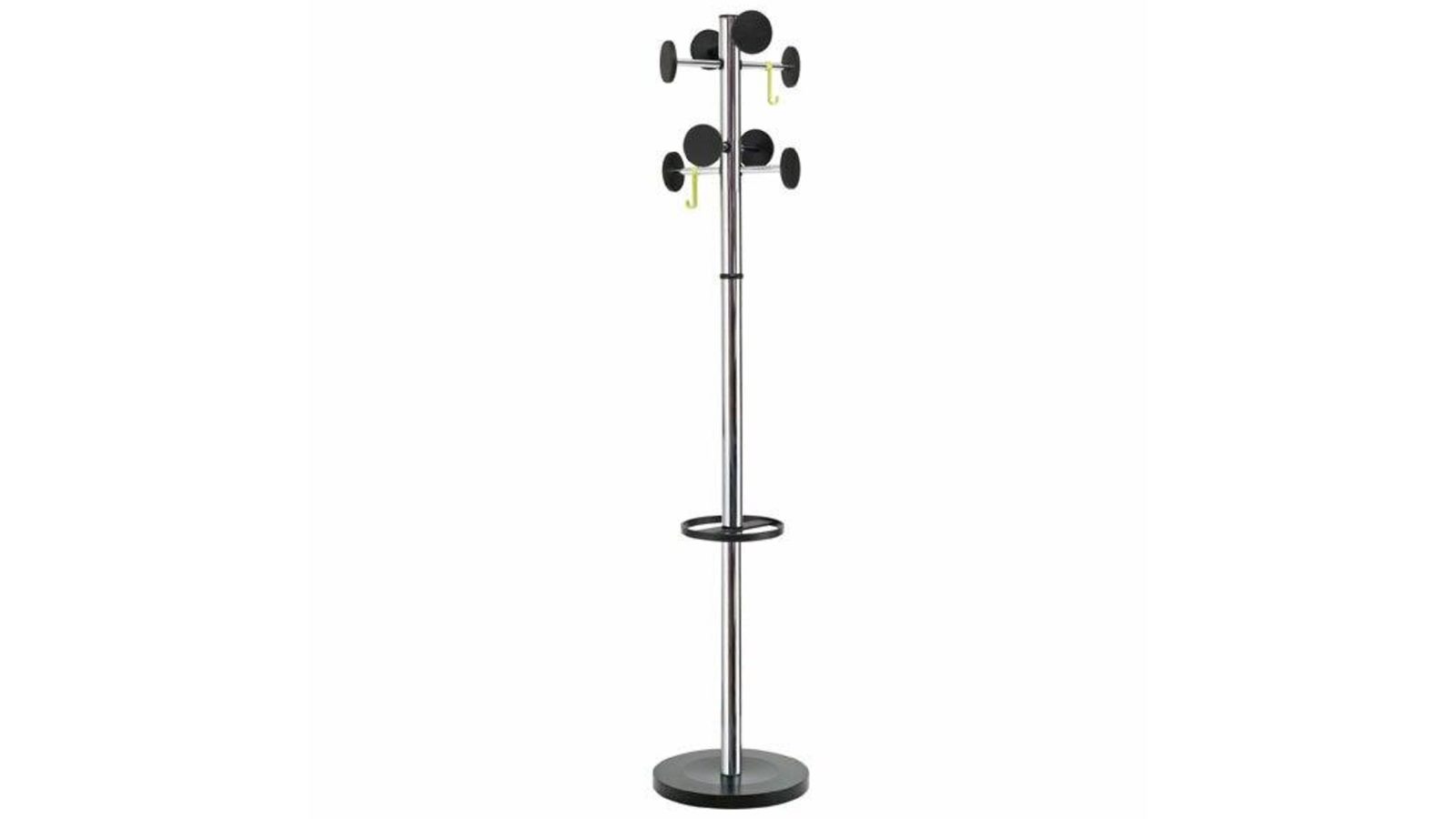 Alba Coat Rack Stand 3 - Silver/Black | Harvey Norman
