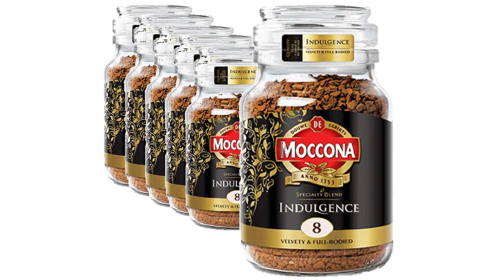 Moccona Box of 6 x 200g Indulgence Instant Coffee Jar Specialty Blend ...
