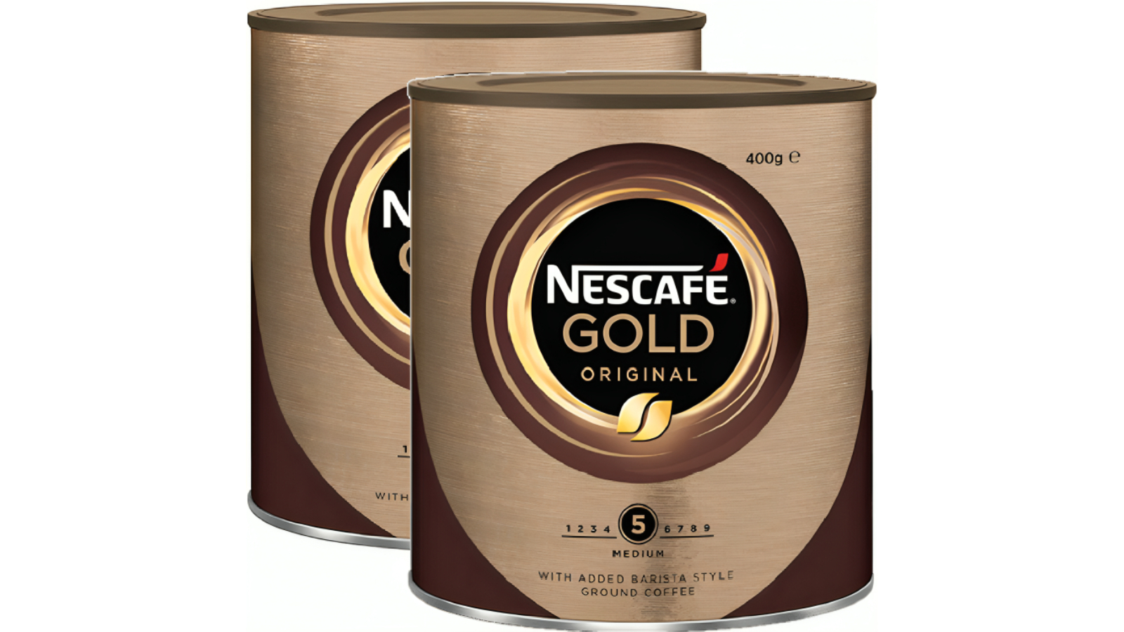 Nescafe 400g Gold Instant Medium Roast Coffee Original Can - Pack of 2 ...