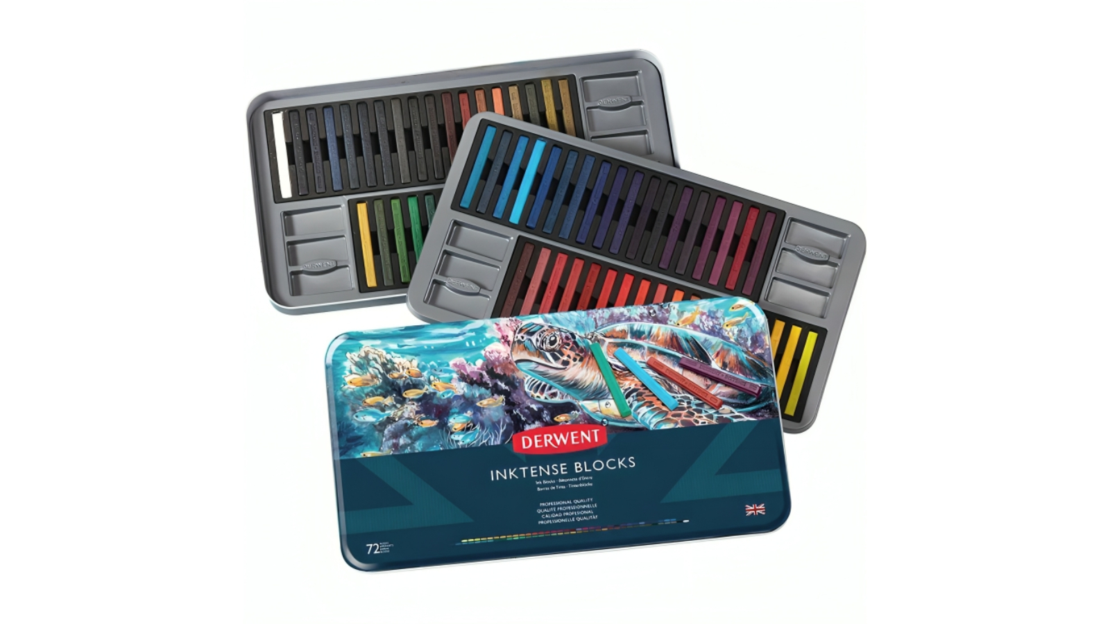 Derwent Professional 72 Inktense Block Tin Set | Harvey Norman