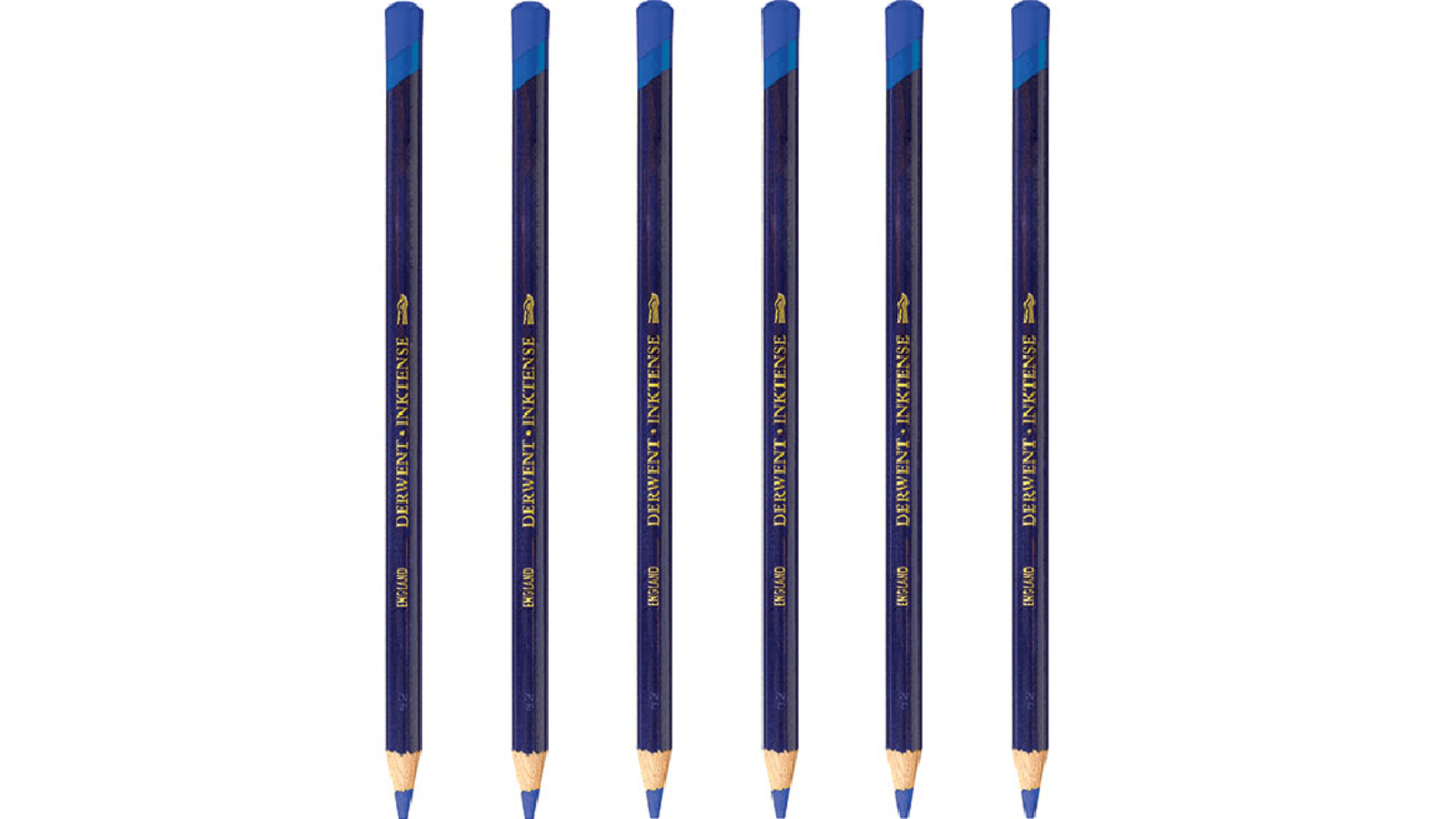 Derwent 0850 Pack of 6 Inktense Pencil - Deep Blue | Harvey Norman