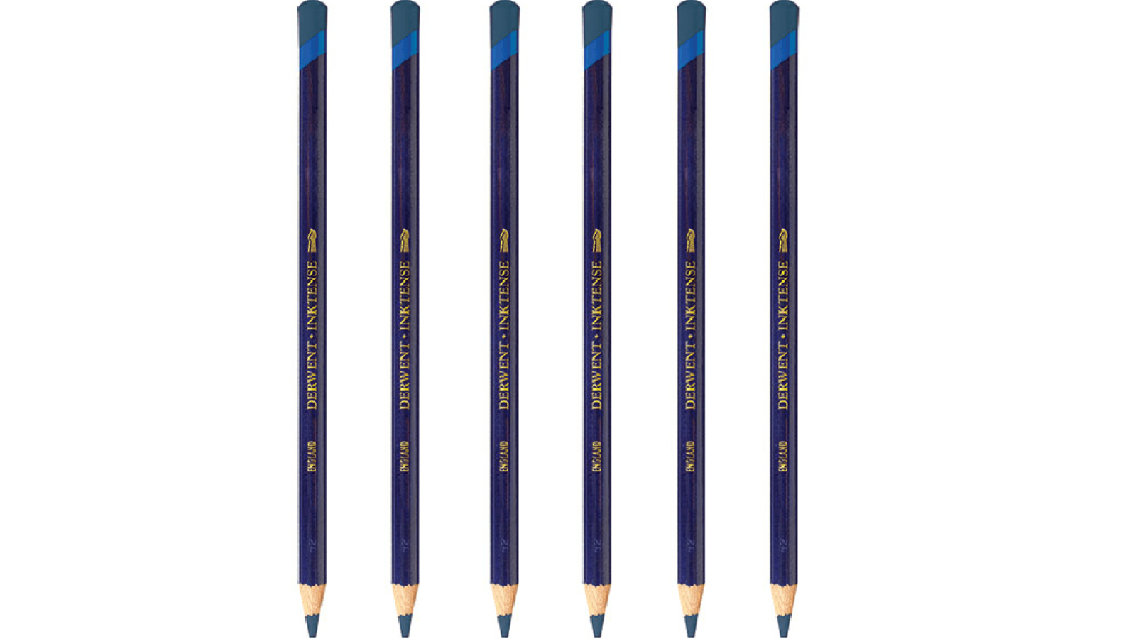 Derwent 1100 pack of 6 Inktense Pencil - Deep Indigo | Harvey Norman