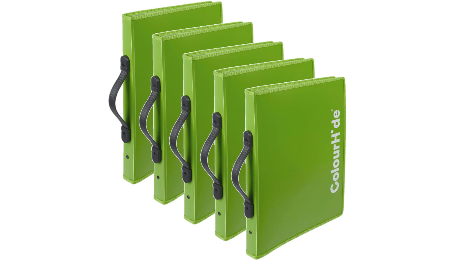 Colourhide Pack of 5 Zipper Expanding File Folder - Green | Harvey Norman