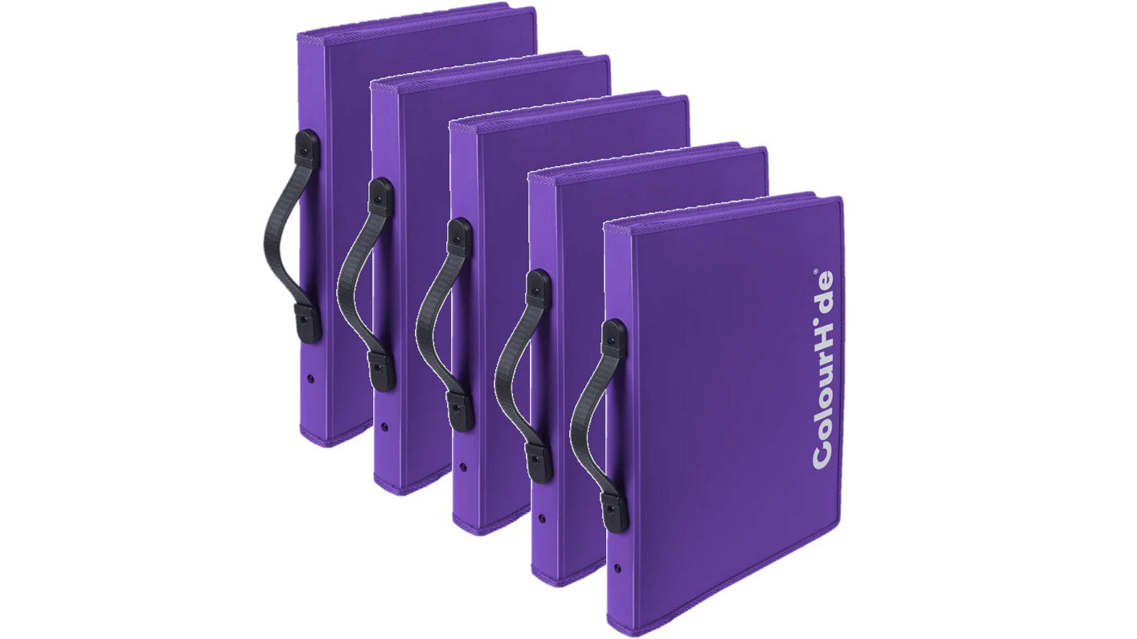Colourhide Pack of 5 Zipper Expanding File Folder - Purple | Harvey Norman