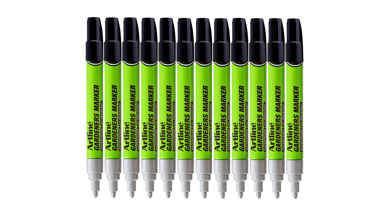 Artline Box of 12 0.23cm Garden Waterproof Permanent Marker - Silver ...