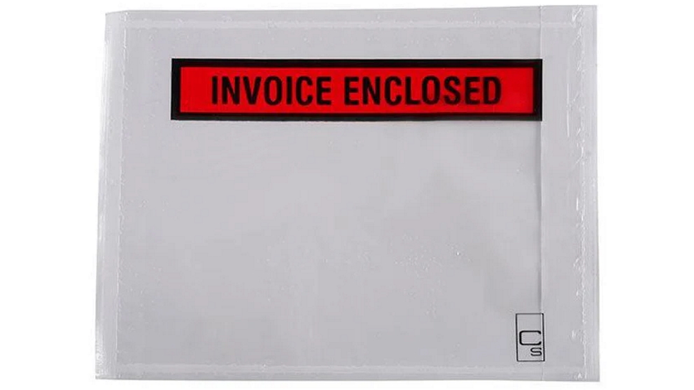 Cumberland Pack of 1000 Invoice Enclosed Red Packaging Envelope ...