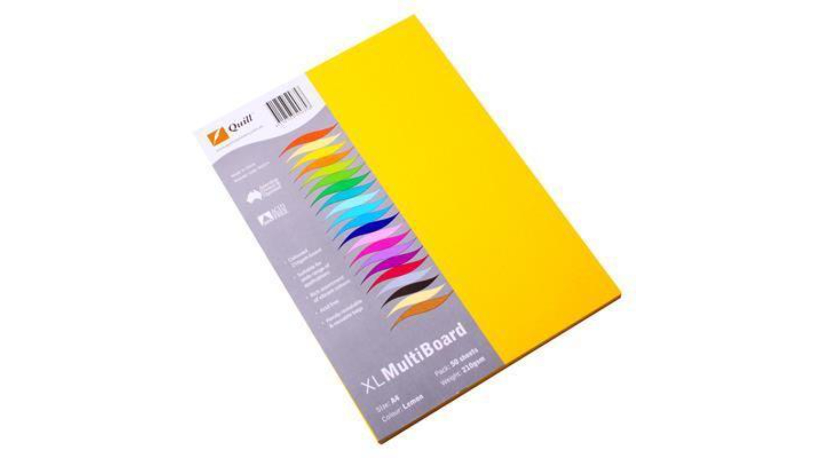 Quill Pack of 50 Lemon A4 210gsm XL Multiboard | Harvey Norman