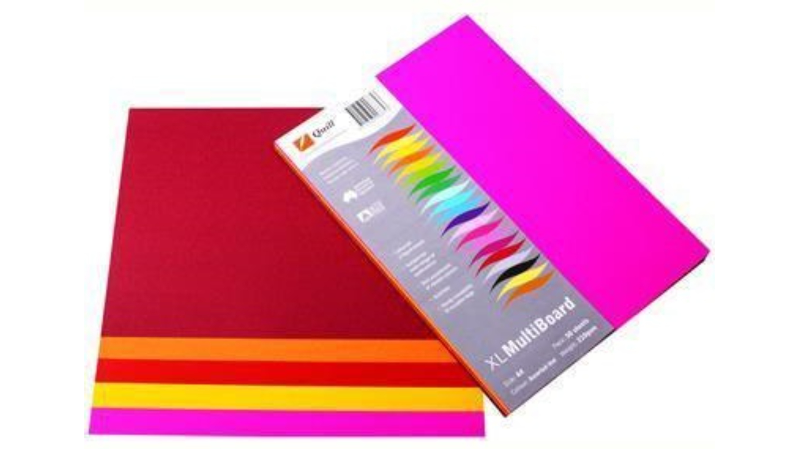 Quill Pack of 50 Assorted Hot A4 210gsm XL Multiboard | Harvey Norman