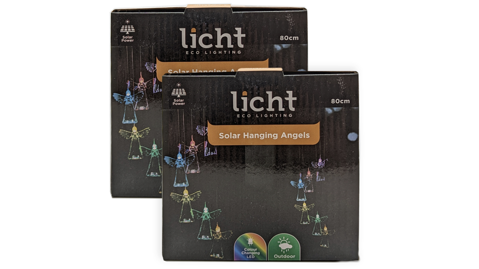 Licht Eco Lighting 2 Piece Powered Hanging Angels Garden Solar Light ...