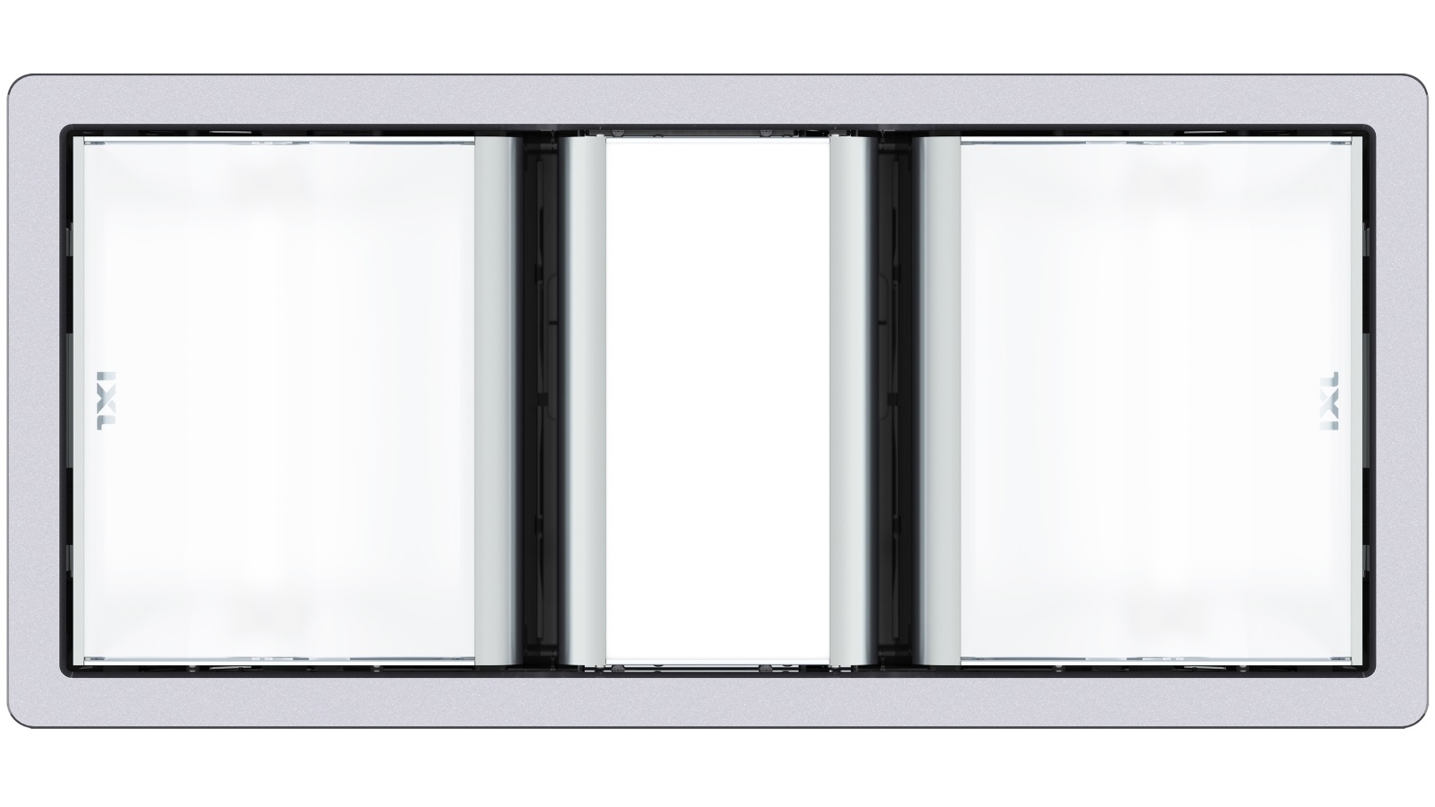 IXL Tastic Luminate Dual 3-in-1 Bathroom Heater Light & Fan - Silver ...