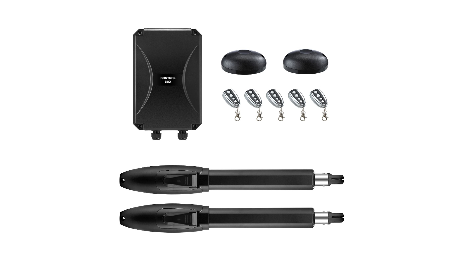 Automatic Gate Opener Kit Driveway Double Swing Door Operator Remote ...