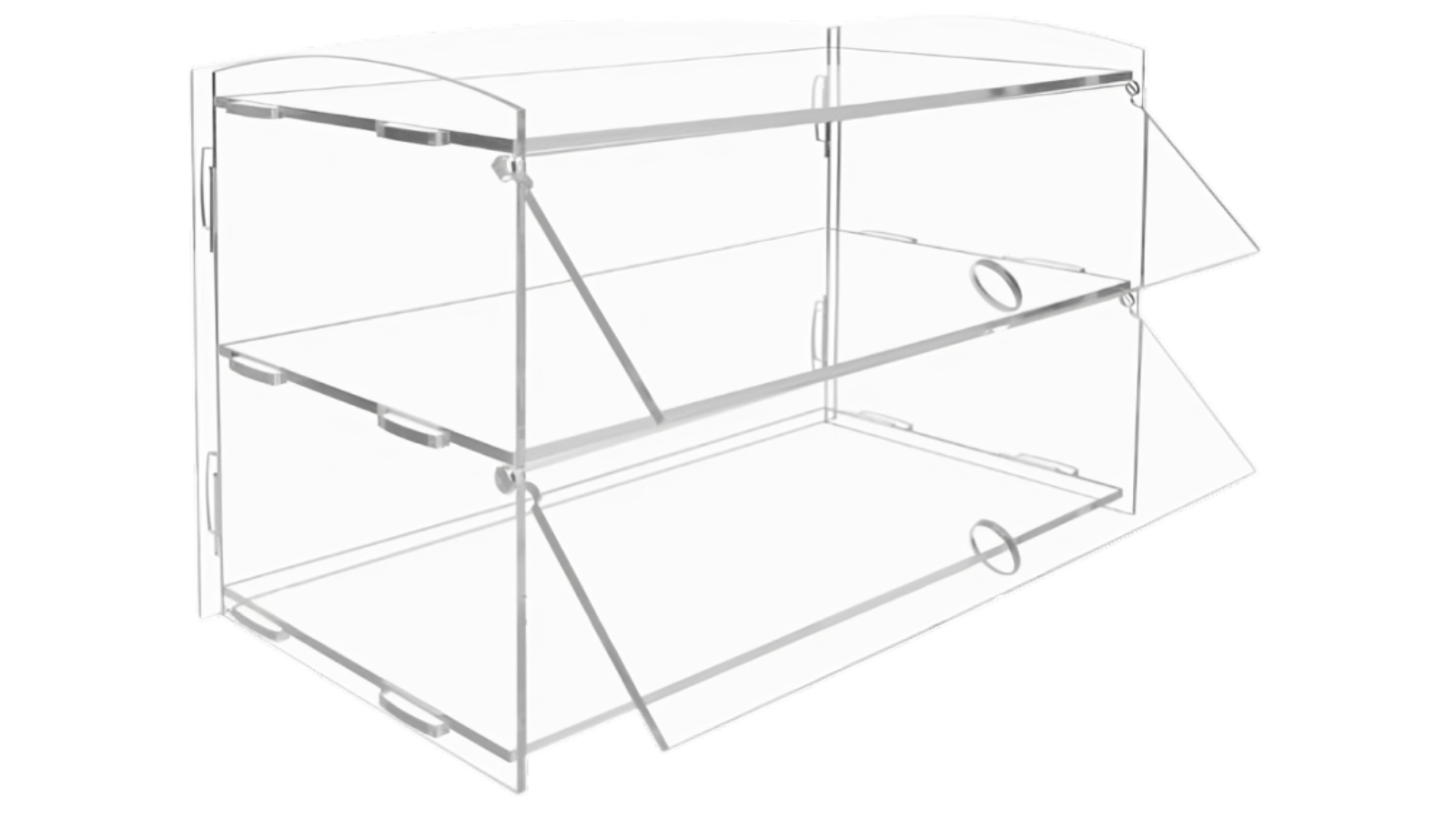 Yarra Supply 2-Tier Clear Acrylic Bakery Display Case | Harvey Norman