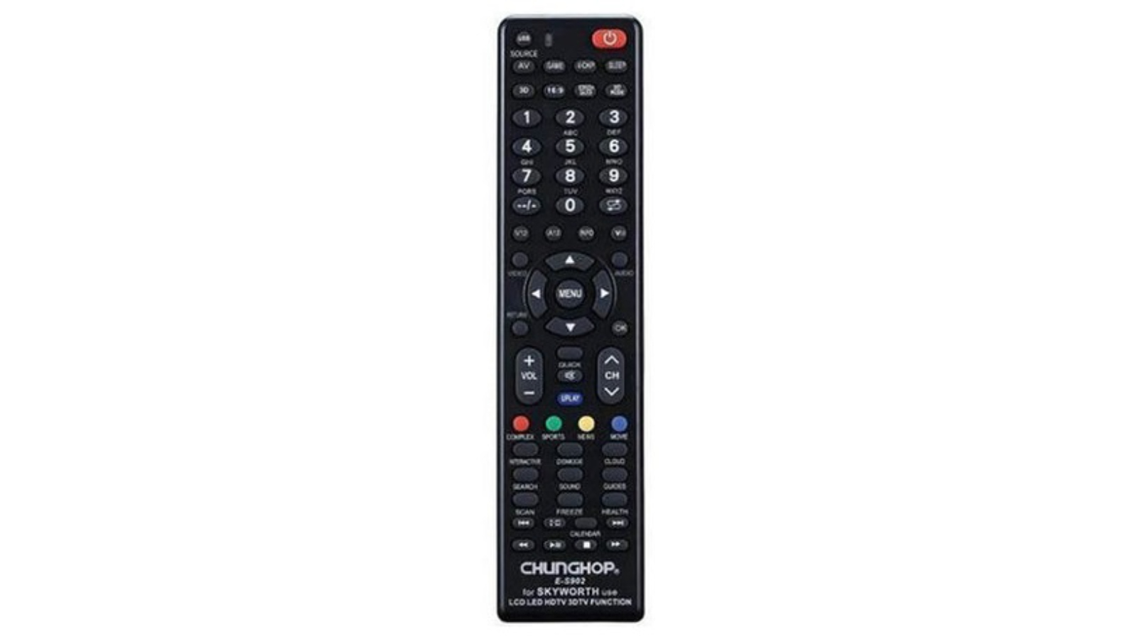 Chunghop Universal Skyworth LCD/LED/HDTV/HD/TVs Remote Control ...