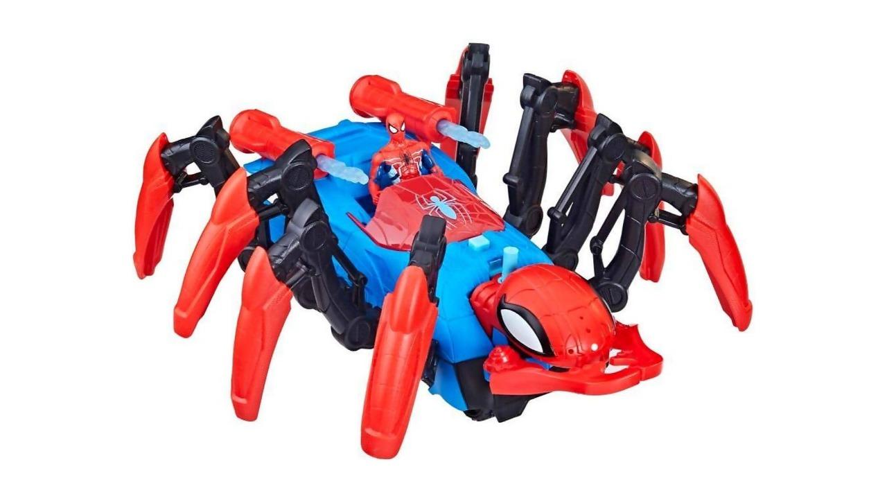 Marvel Spider-Man 2-in-1 Crawl n Blast Spider with Action Figure Toy ...