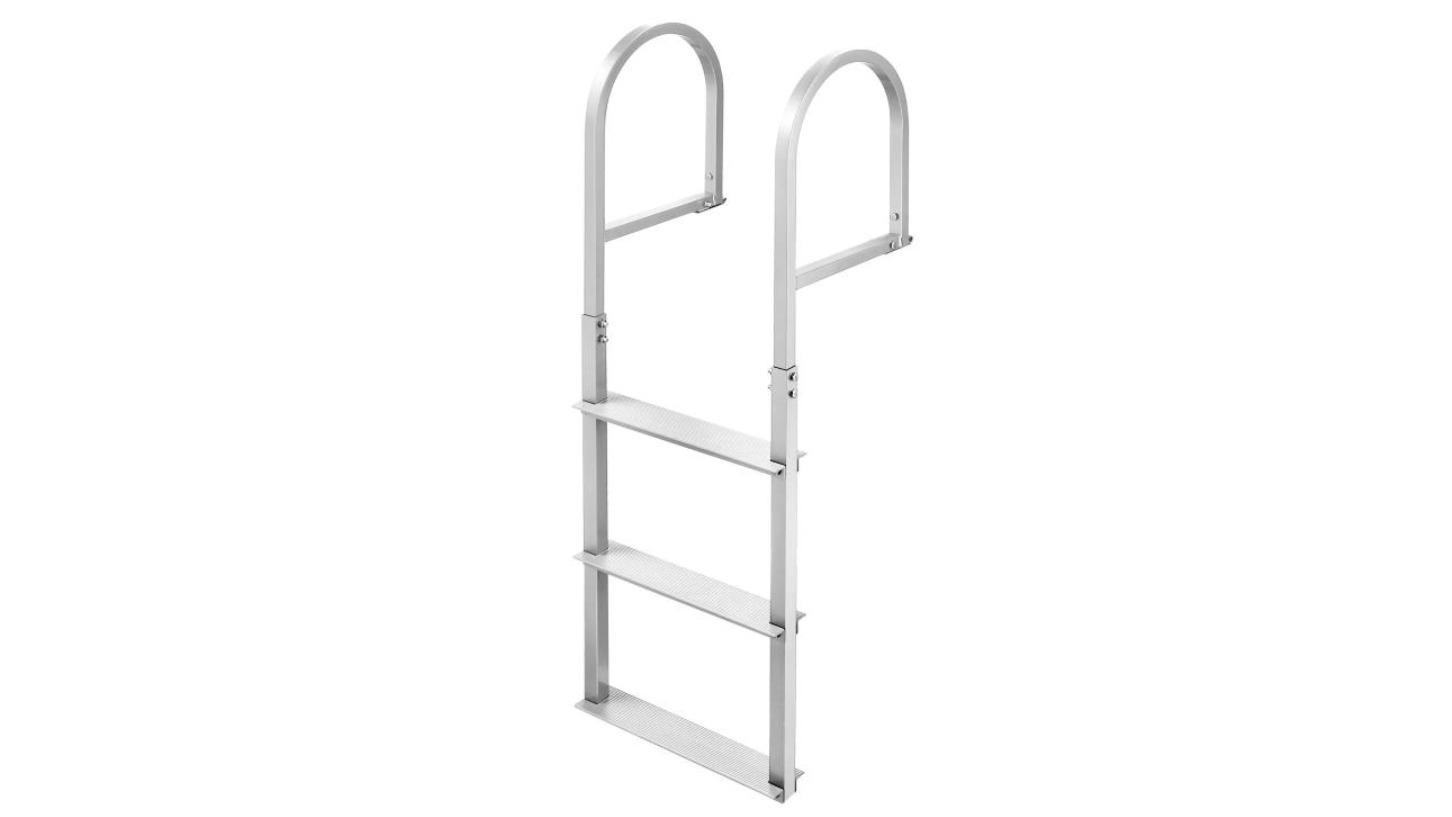 OGL 3-Step Aluminium Handrail Non-Slip Boat Dock Pool Removable Ladder ...