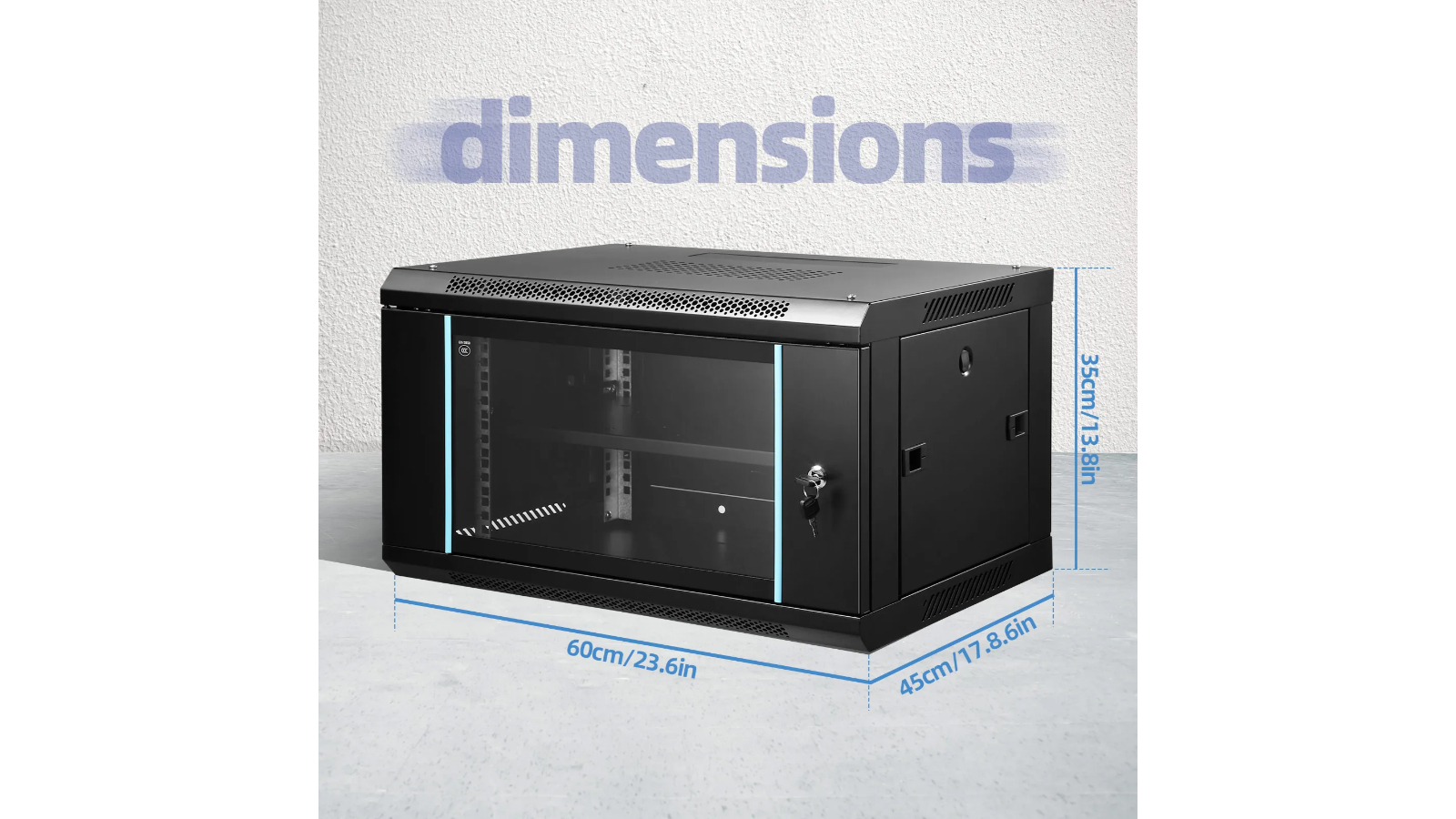 6U Network Server Wall Mount Data Rack Cabinet - 19inch | Harvey Norman