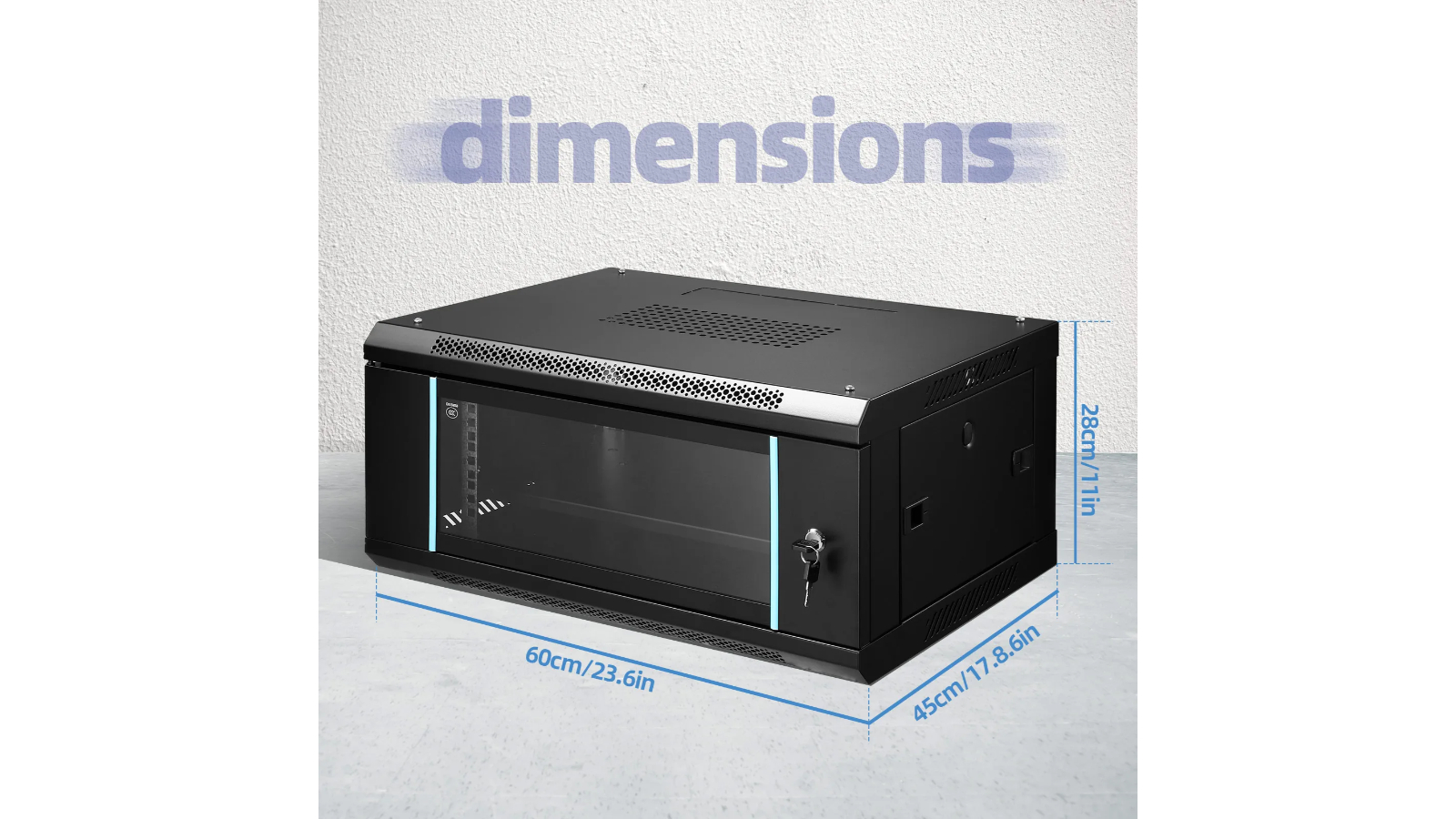 4U Network Server Wall Mount Data Rack Cabinet - 19inch | Harvey Norman
